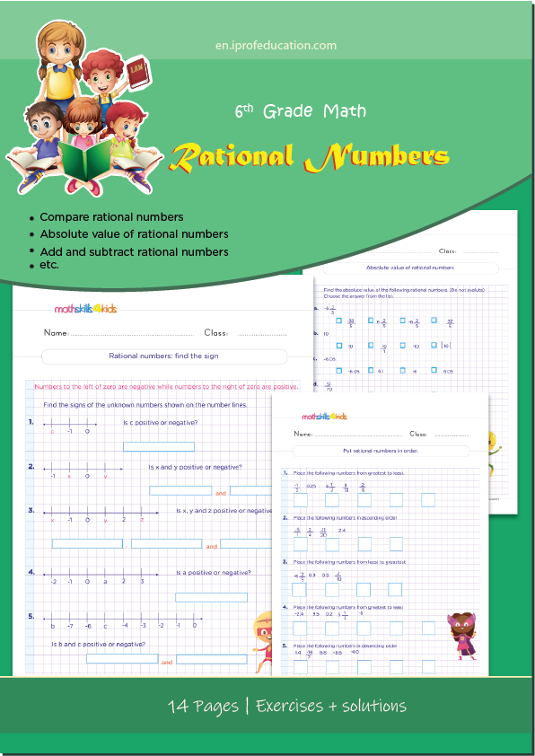 Grade 6 Rational Numbers Worksheets With Solutions IProfEducation 