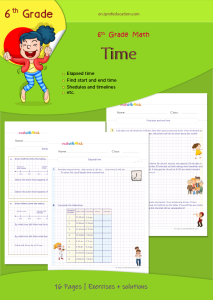 Grade 6 Time worksheets with solutions – iProfEducation Workbooks kids