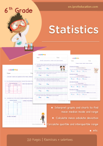 Grade 6 Statistics worksheets with solutions – iProfEducation Workbooks ...
